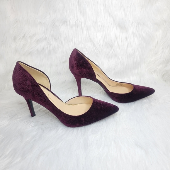 Jessica Simpson | Shoes | Jessica Simpson Pointed Toe Burgundy Velvet ...